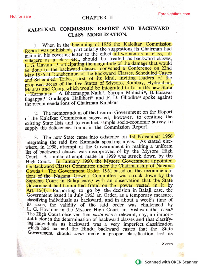 Kaka Kalelkar Committee | PDF