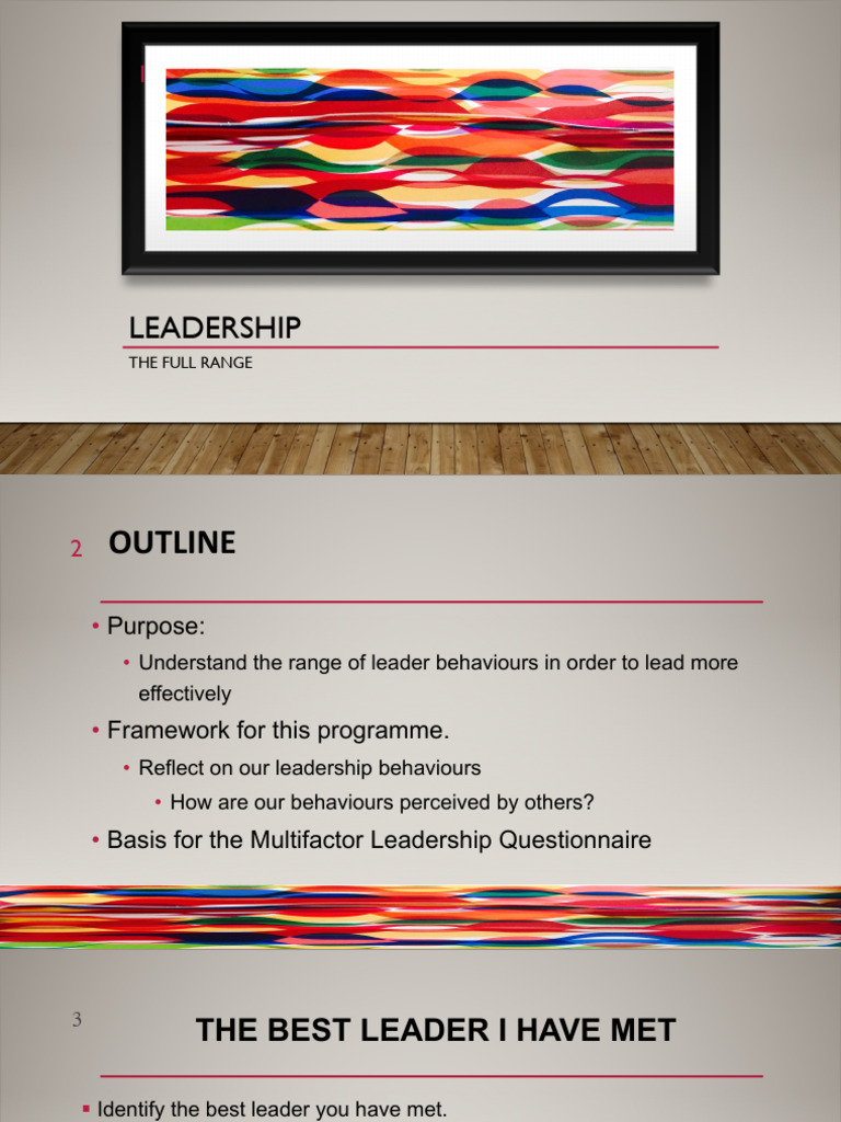 Full Range Leadership Model | PDF | Transformational Leadership ...