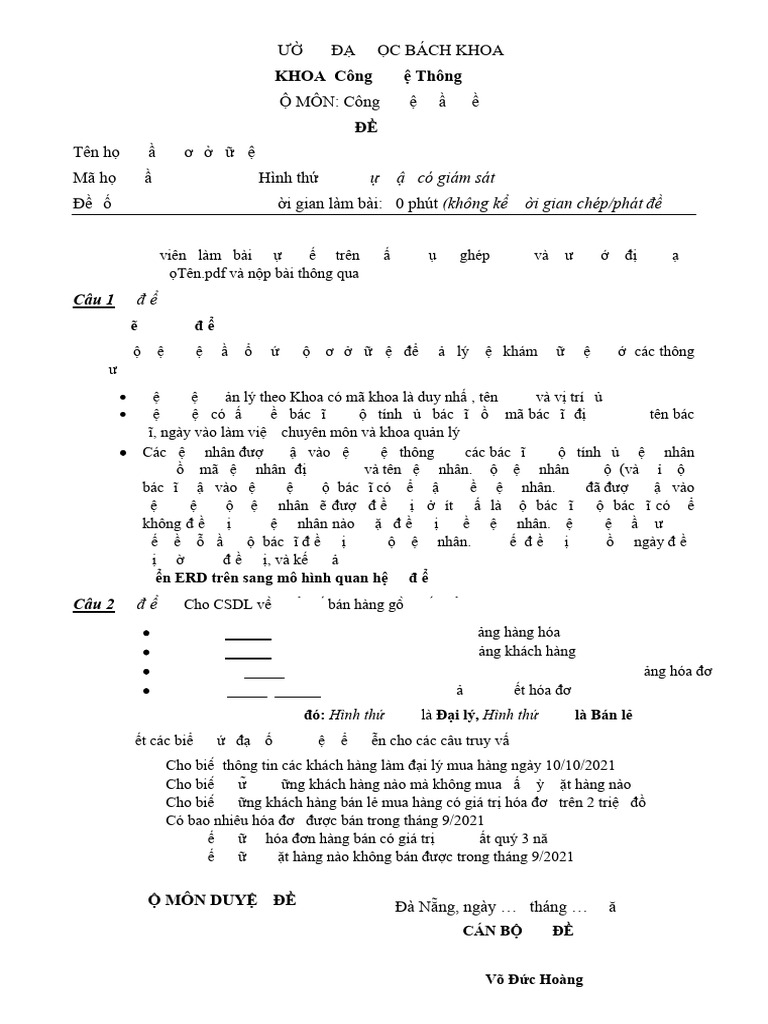 CSDL Giuaky2021 de 2 | PDF
