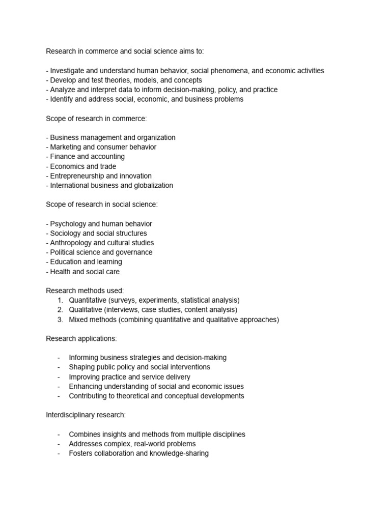 Meaning and scope of research (1) | PDF