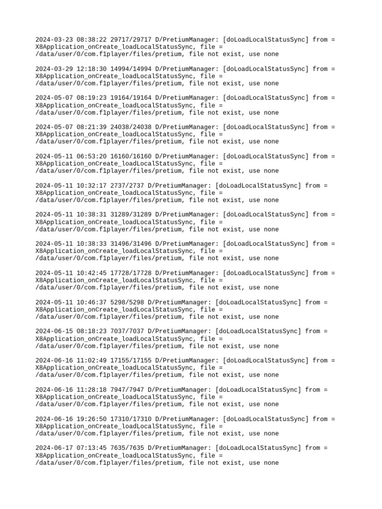 Com F1player Log | PDF | Data Management | Computing