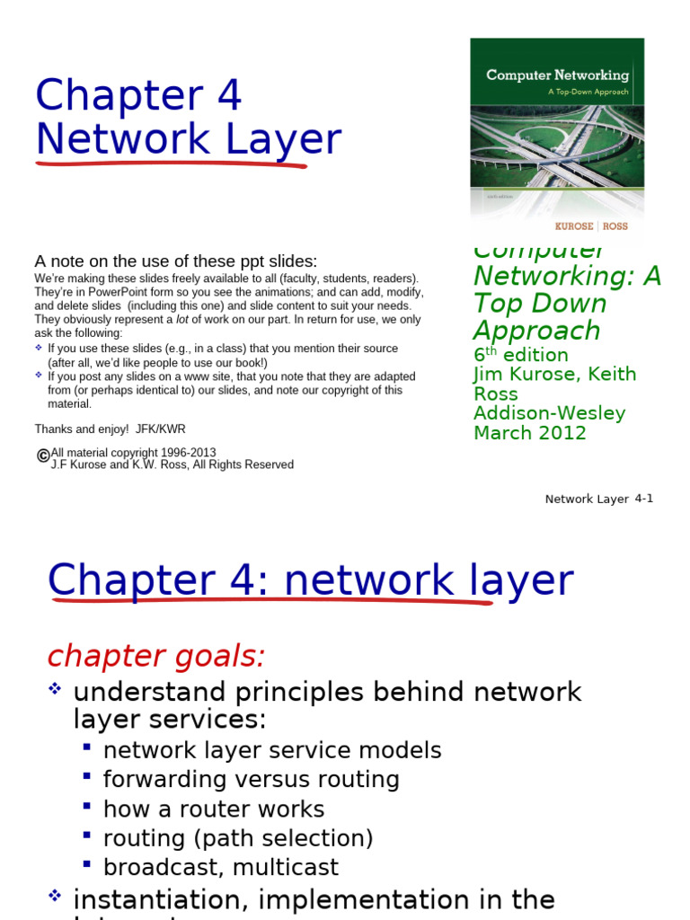 Chapter 4 Network Layer | PDF | Internet Protocols | Computer Network