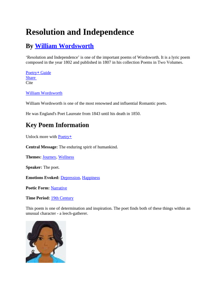 Resolution and Independence | PDF | Poetry | William Wordsworth