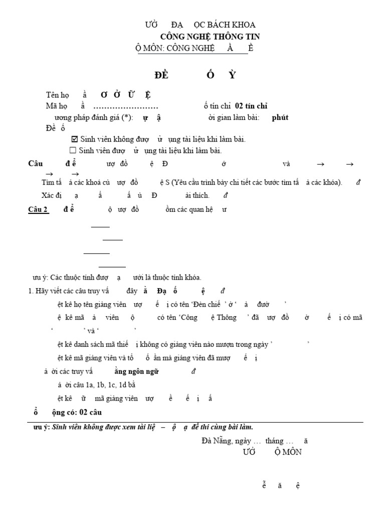 2.CSDL 2023 (VDHoang) | PDF