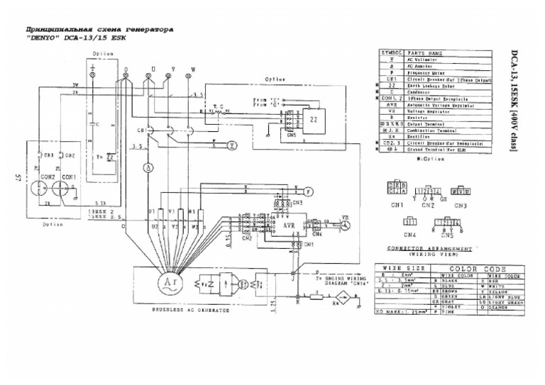 Denyo Dca 13 15 Esk Generator Sheme | PDF
