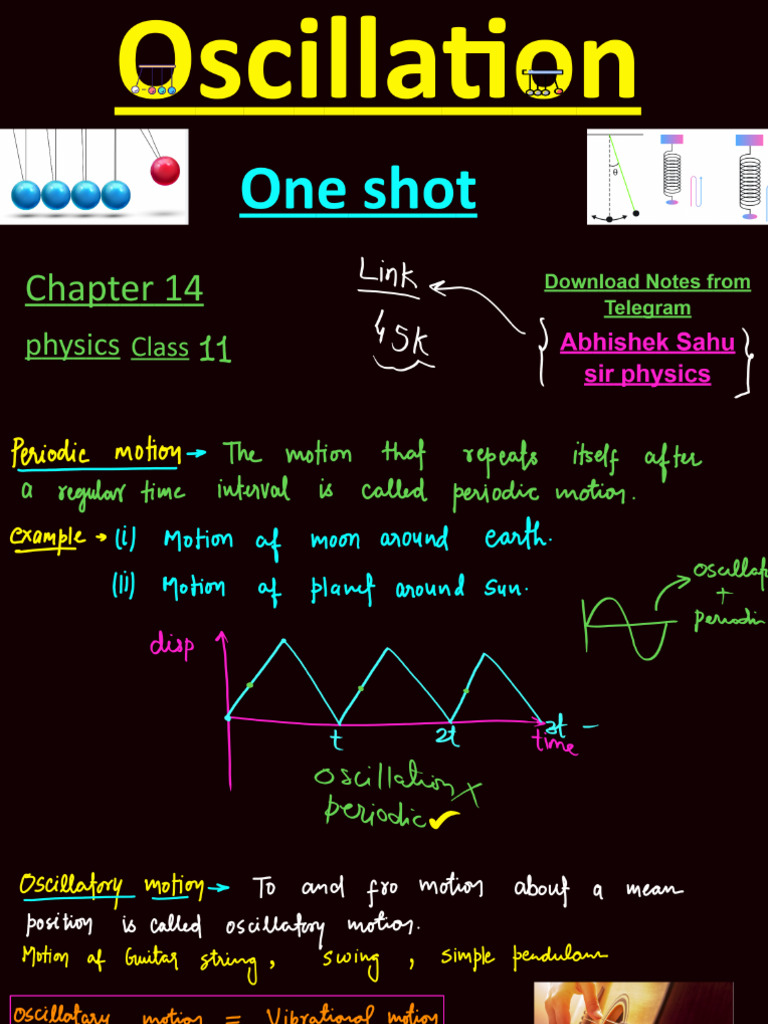 Oscillation Chapter 14 Oneshot | PDF