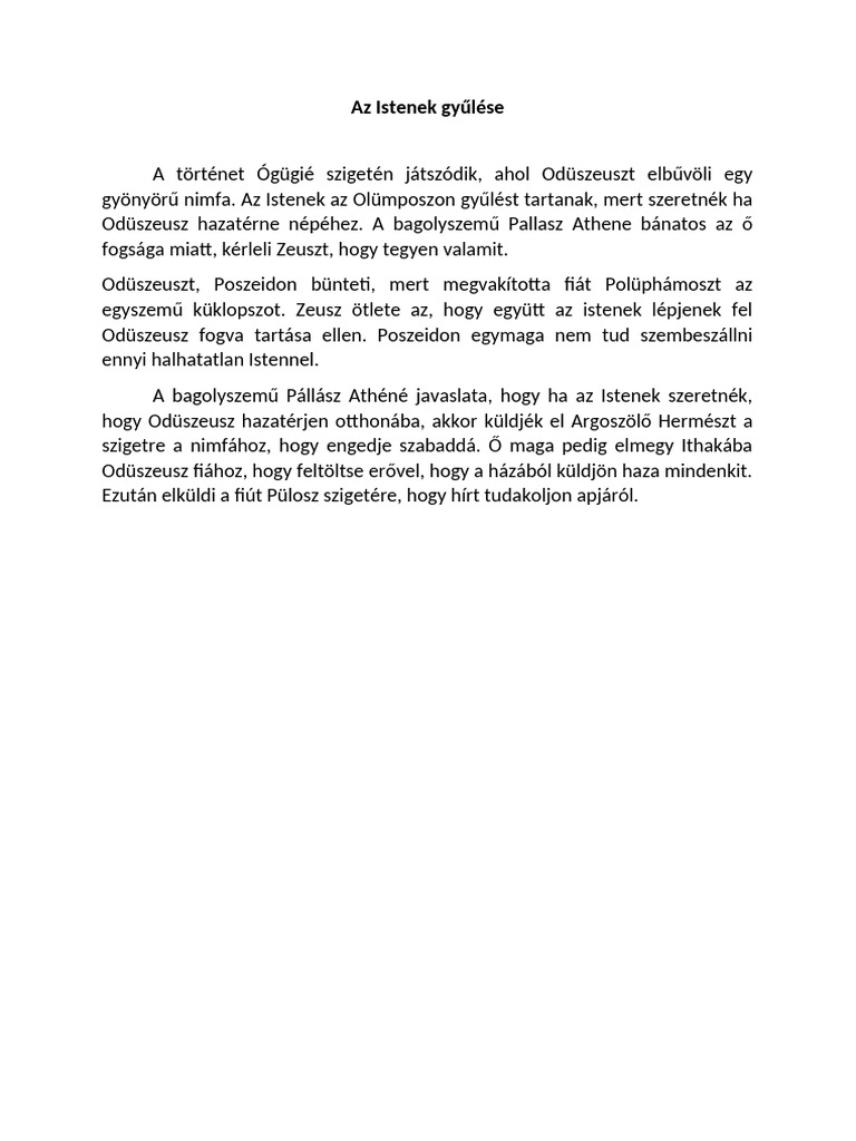 Az Istenek Gyűlése | PDF