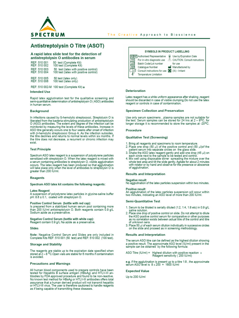 ASO latex | PDF | Hepatitis | Immunology