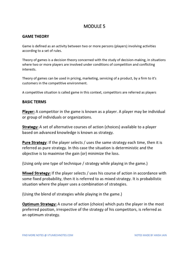 Operational-Research-5th-Module-Theory | PDF | Matrix (Mathematics) | Applied Mathematics