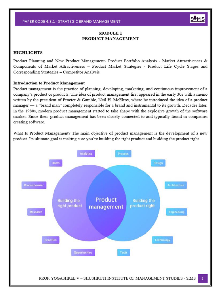 SBM Module - 1 | PDF | Monopoly | Brand