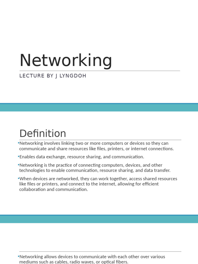 Networking | PDF | Computer Network | Local Area Network