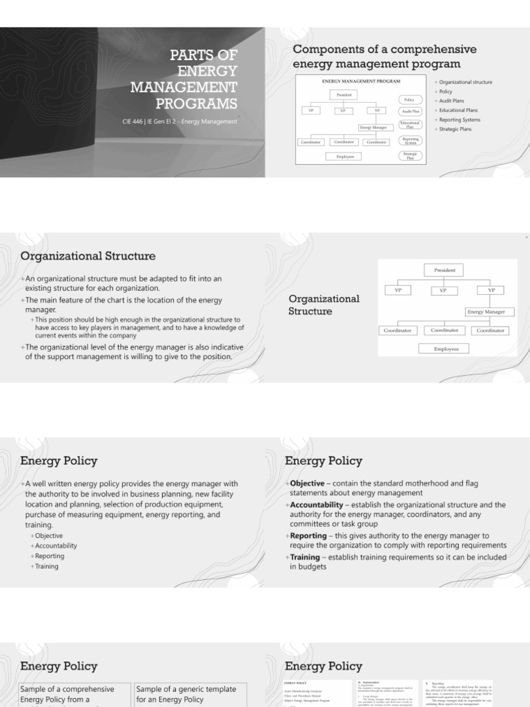 1 - Parts of Energy Management | PDF