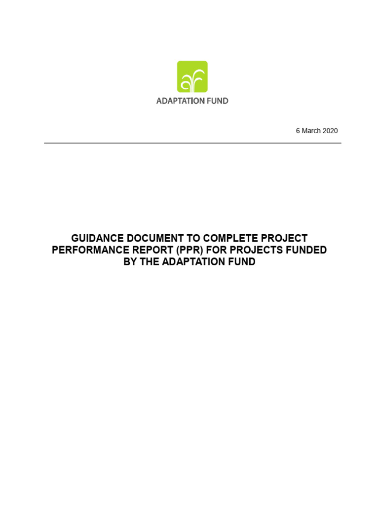 Guidance-Document-to-Complete-PPR-2 | PDF | Climate Resilience | Risk