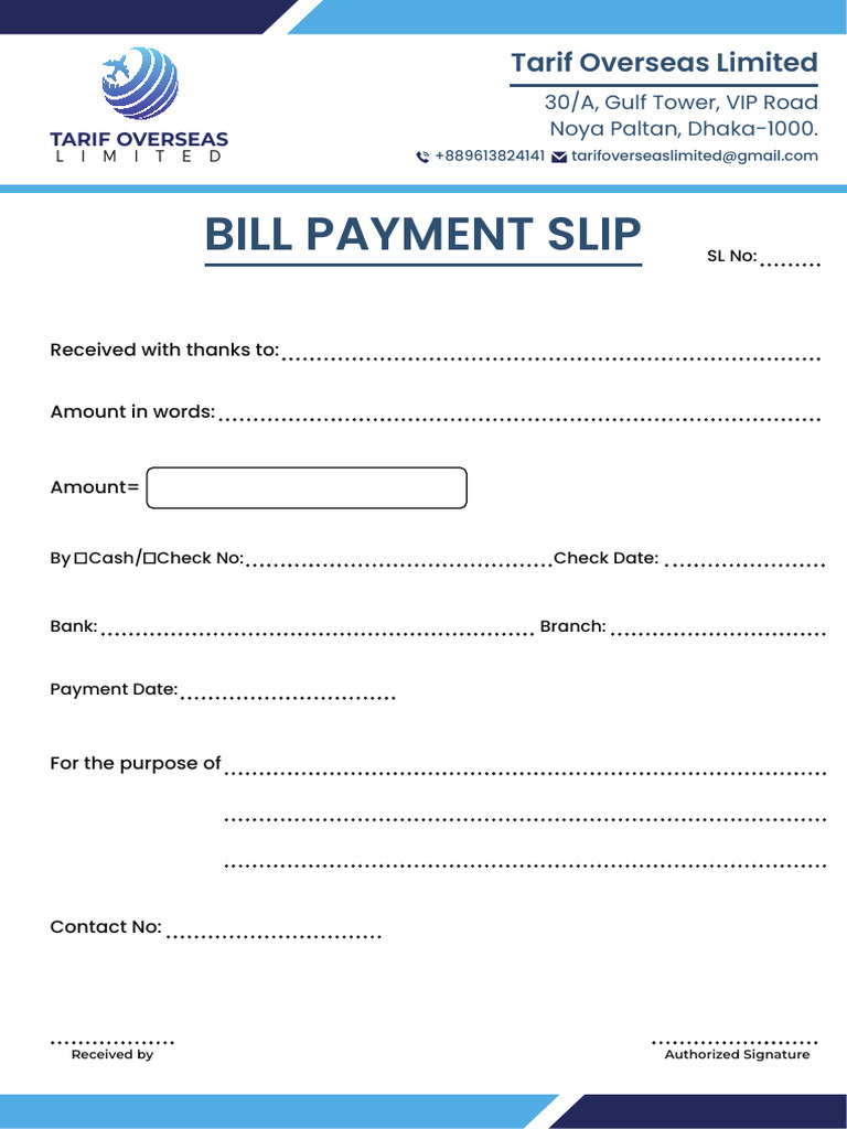 Payment SLIP Company | PDF