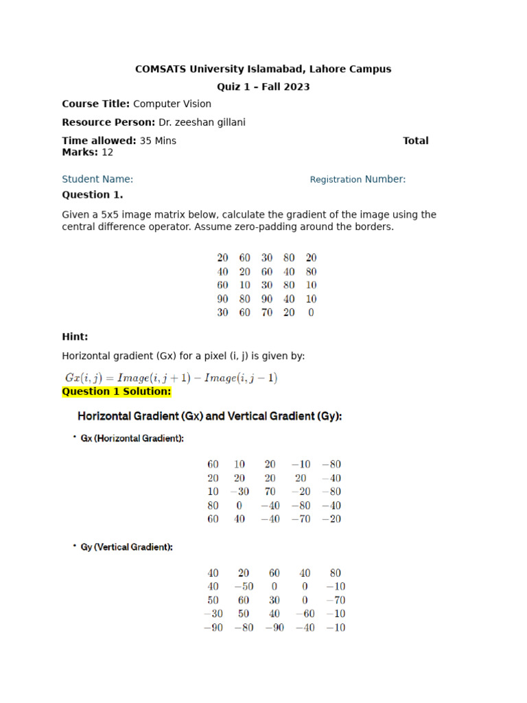 2 - Solution | PDF | Algorithms | Image Processing