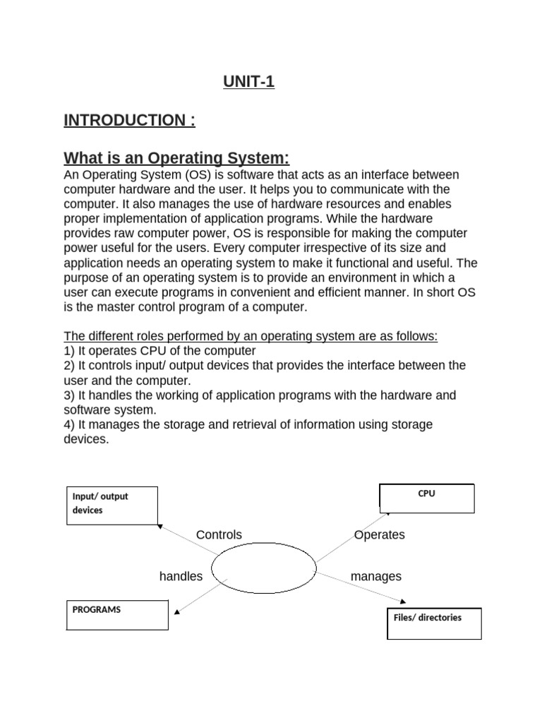 UNIT 1 OS | PDF | Computer File | Process (Computing)