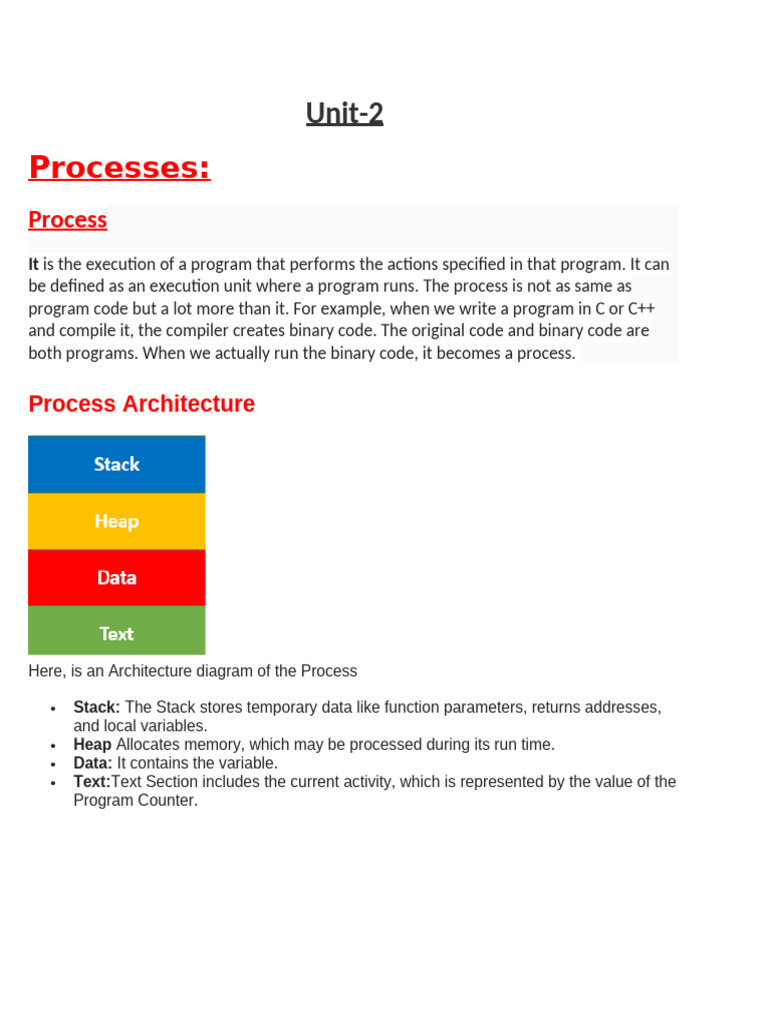 UNIT-2 PROCESSES, CPU SCHEDULING | PDF | Scheduling (Computing) | Process (Computing)