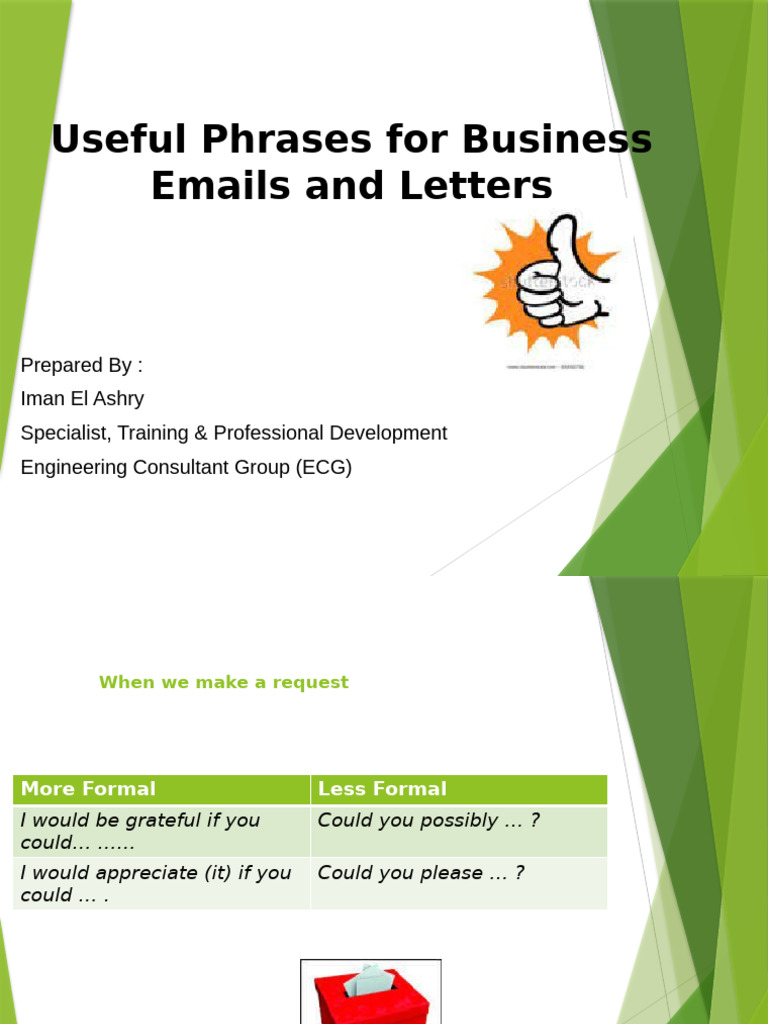 Useful English Phrases For Emails & Letters | PDF