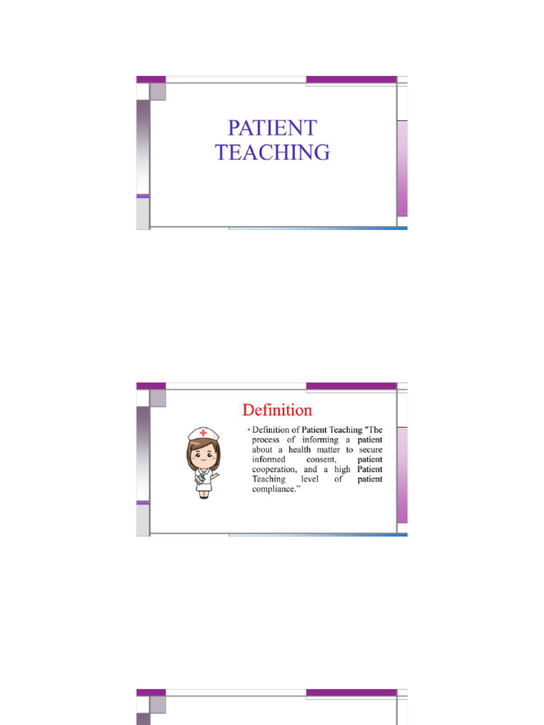 Patient Teaching | PDF