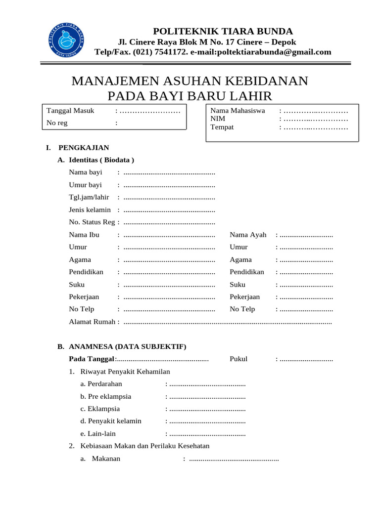 4. FORMAT ASKEB BBL | PDF