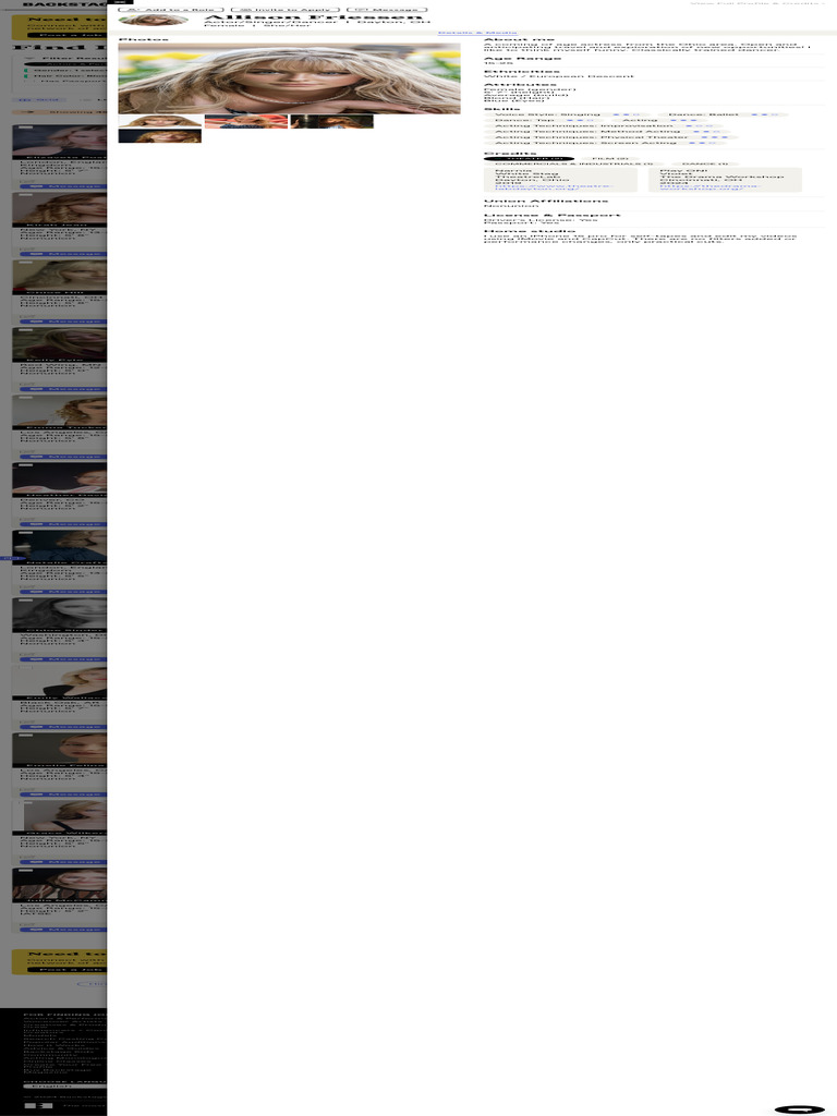 Talent Database Find Local Actors For Hire Backstage | PDF | Voice Over | Entertainment