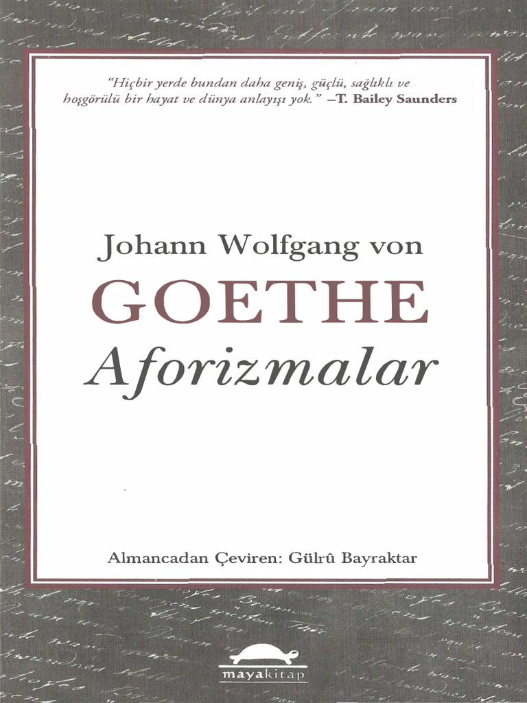 339 Aforizmalar Johann - Wolfgang - Von - Goethe Gulru - Bayraqdar 2014 ...