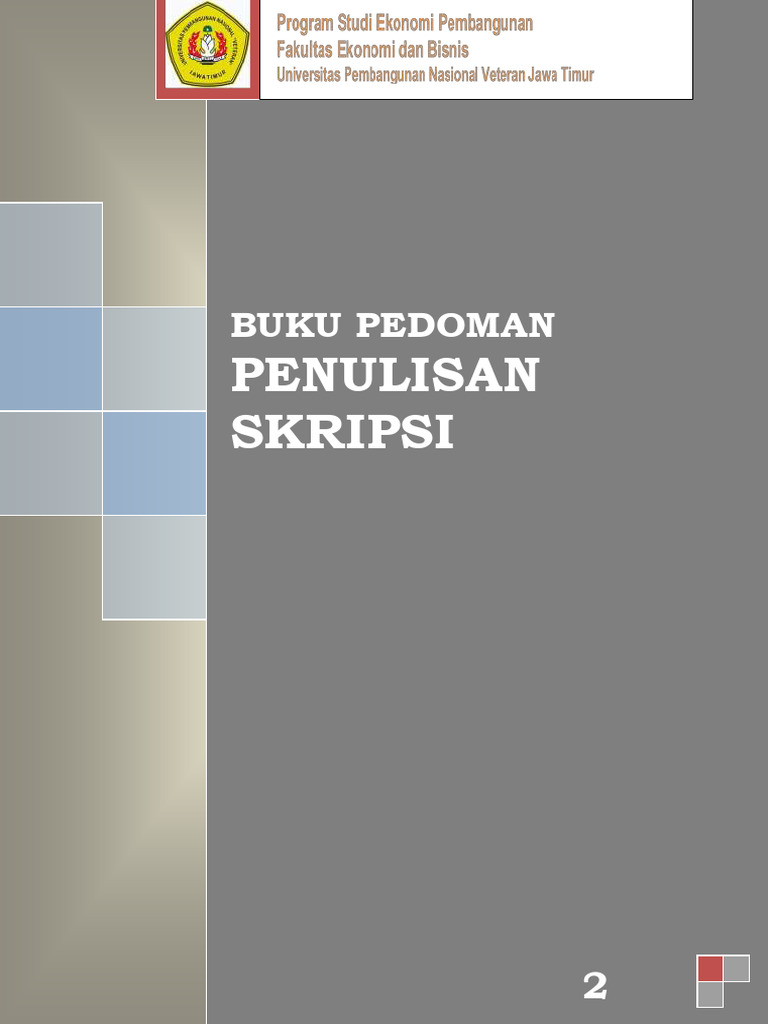 Buku Pedoman Skripsi Prodi Ekonomi Pembangunan_2021 | PDF