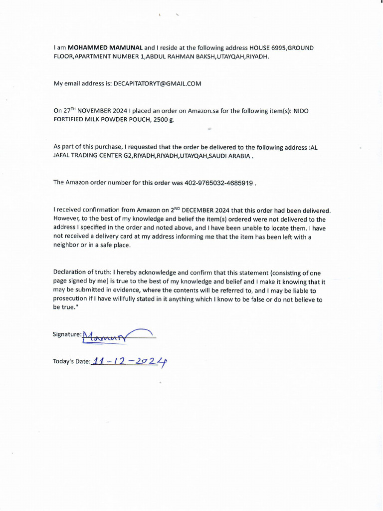 Amazon Affidavit | PDF