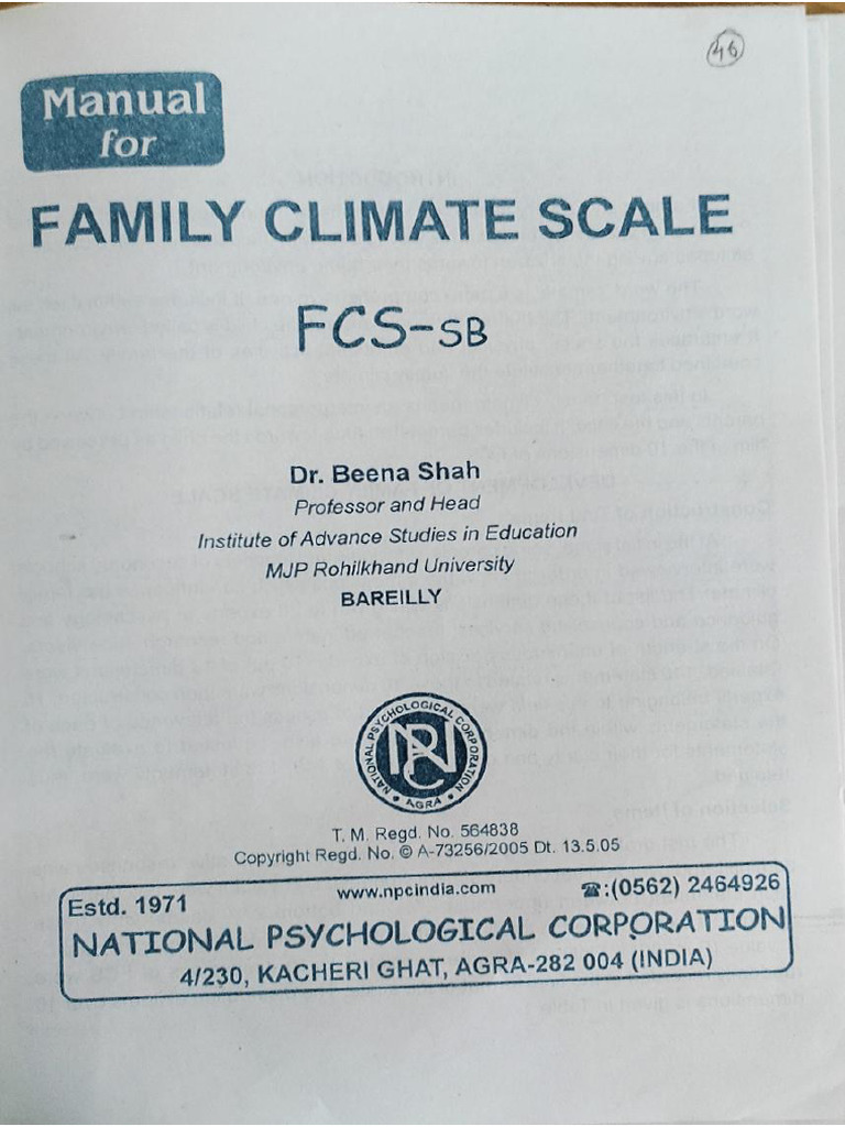 PDF Family Scale | PDF