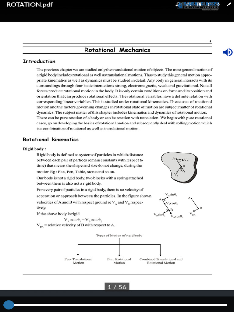 Chap6 - Rotation-Jeemain - Guru | PDF