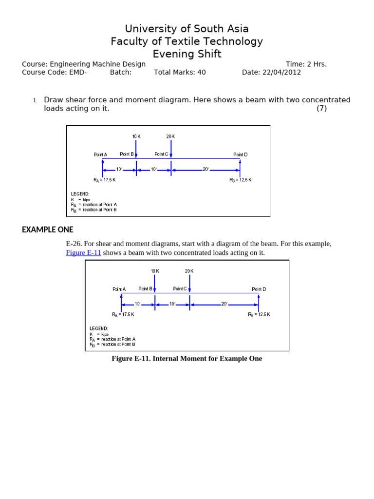 EMD Class Test 2012-02-12 | PDF