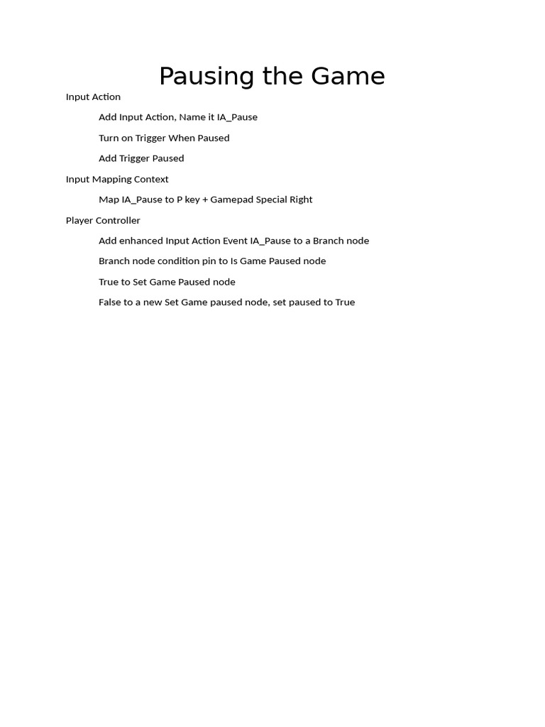 Pausing The Game | PDF