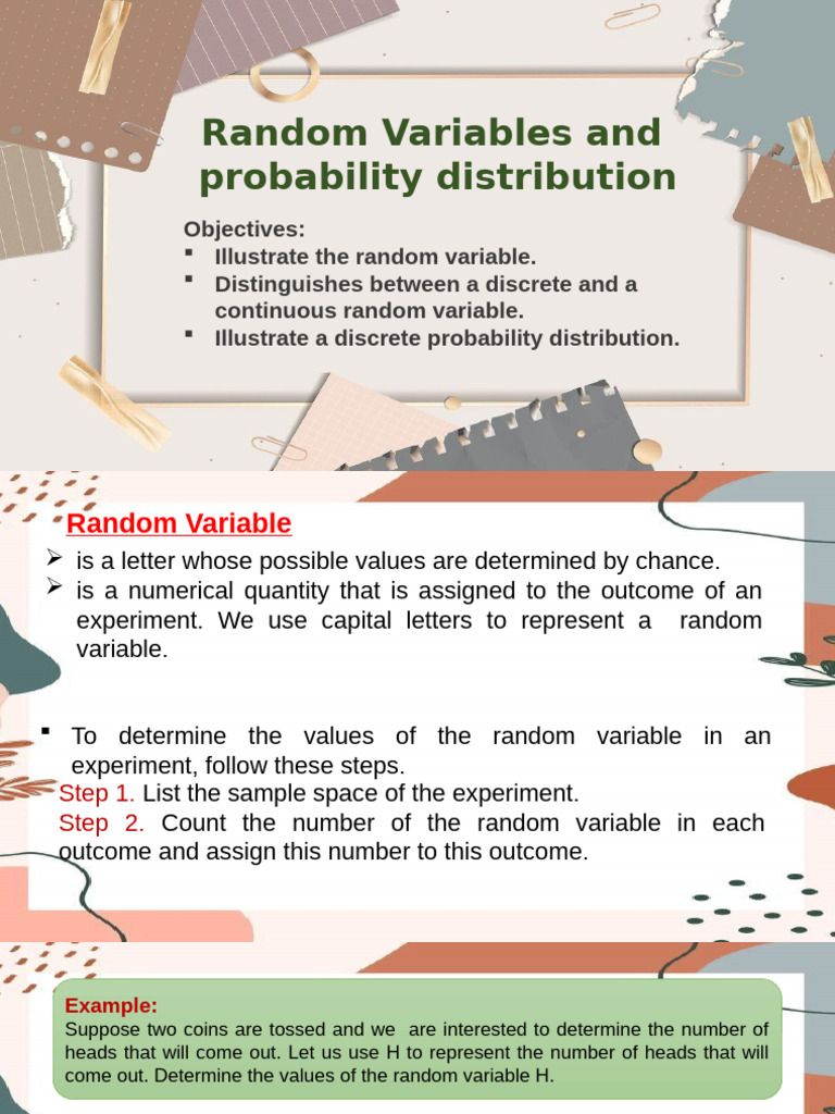 Statistics and Probability PPT | PDF | Probability Distribution | Random Variable