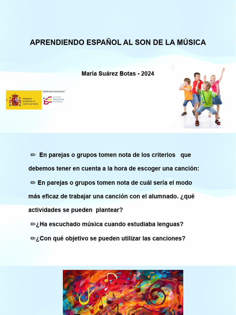 Música para Aprender Español | PDF | Verbo