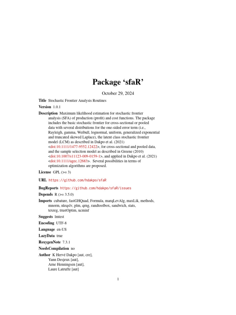 Sfa R | PDF | Normal Distribution | Exponential Function