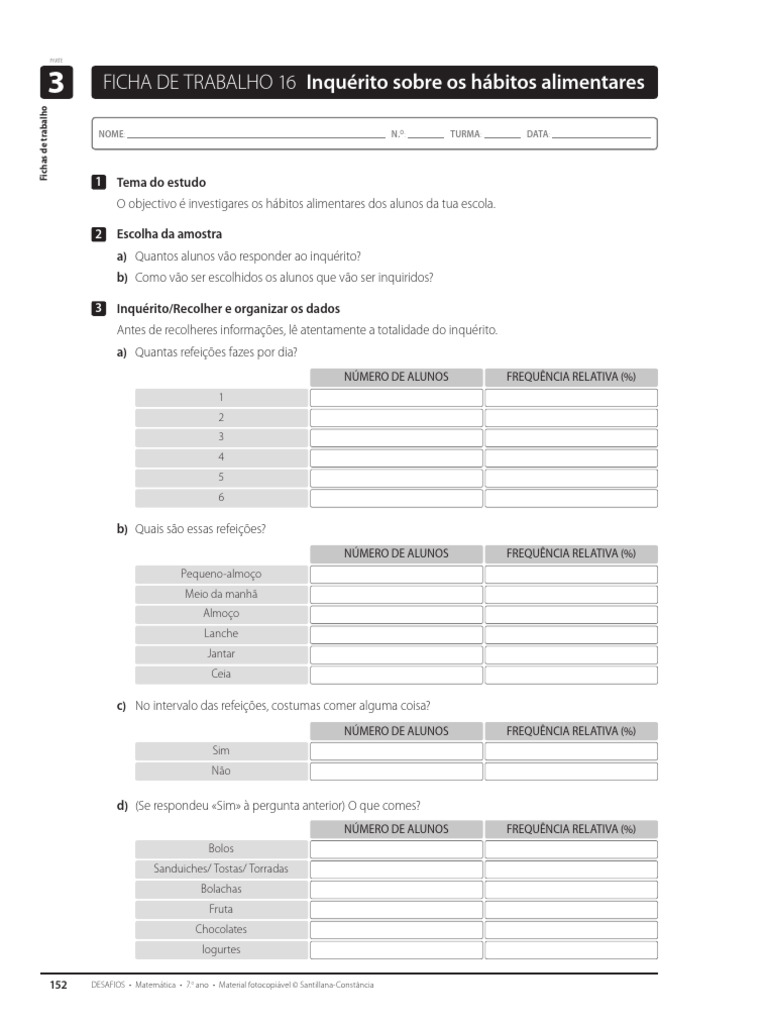 Ficha_de_trabalho_16_inquerito_sobre_os_habitos_alimentares | PDF ...