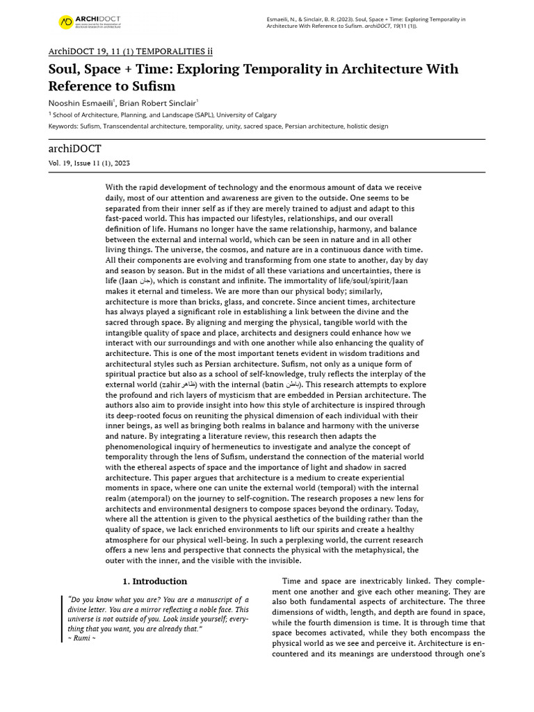 Soul, Space & Time - Exploring Temporality in Architecture With ...