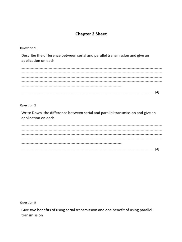 Ch2 Questions Computer Science Sheet Pdf Network Packet Internet 