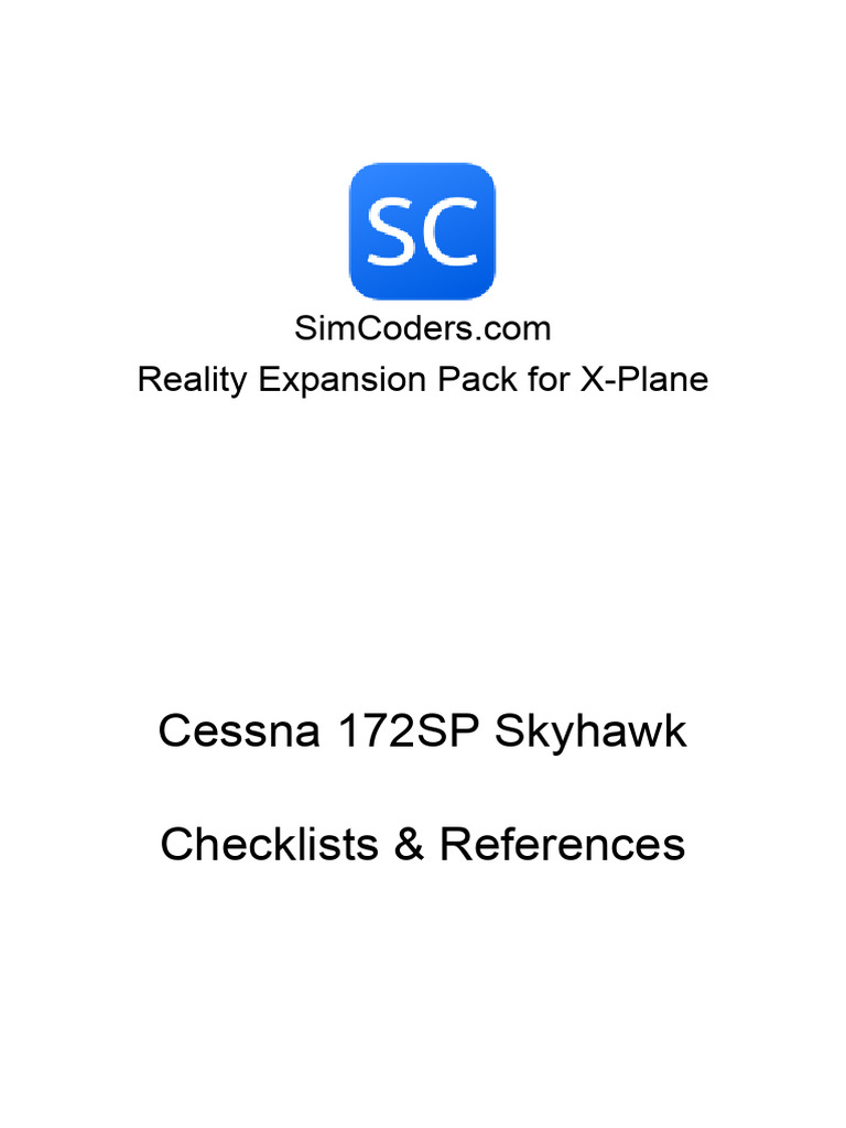 REP c172 Checklists References | PDF | Takeoff | Aircraft