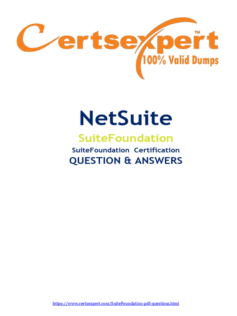 Netsuite Suitefoundation Practice Exam | PDF | Login | Password