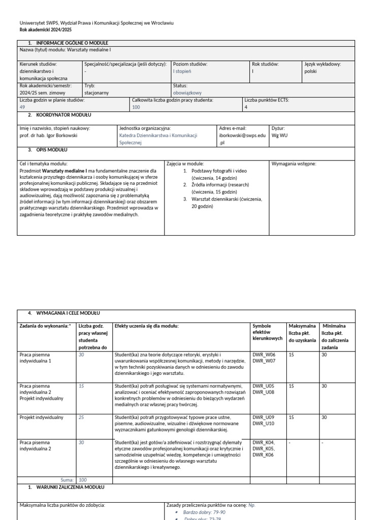 Swps Modul Warmed1 24 25 ST Ost. | PDF