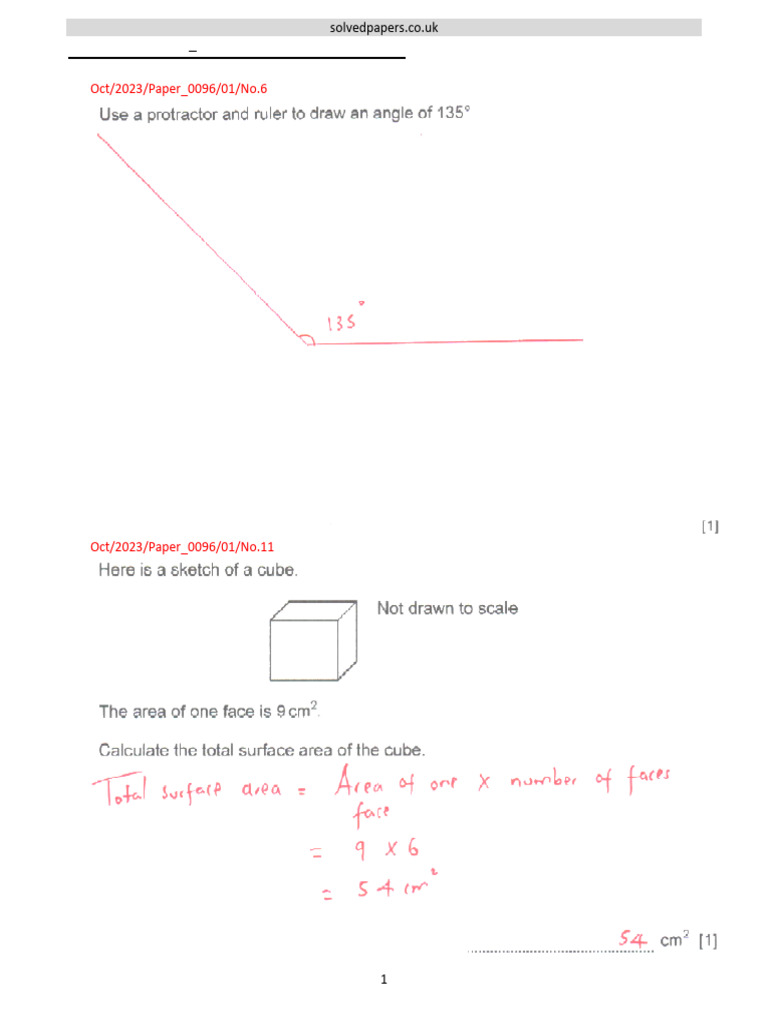2023 Primary Math Shape Papers | PDF