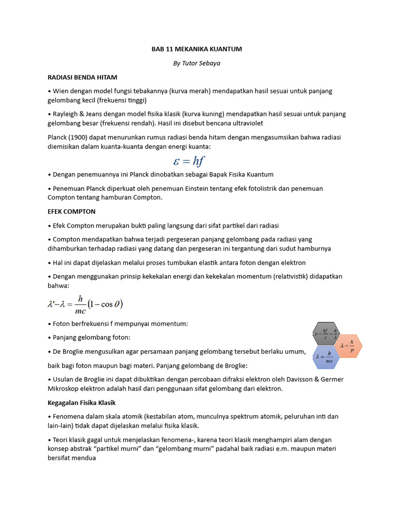 BAB 11 MEKANIKA KUANTUM | PDF