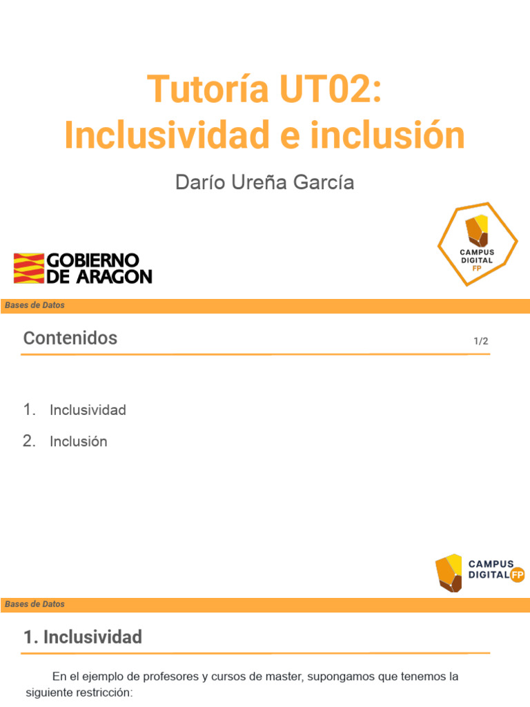 Tutoría UT02 - Anexo II - Inclusividad e Inclusión | PDF