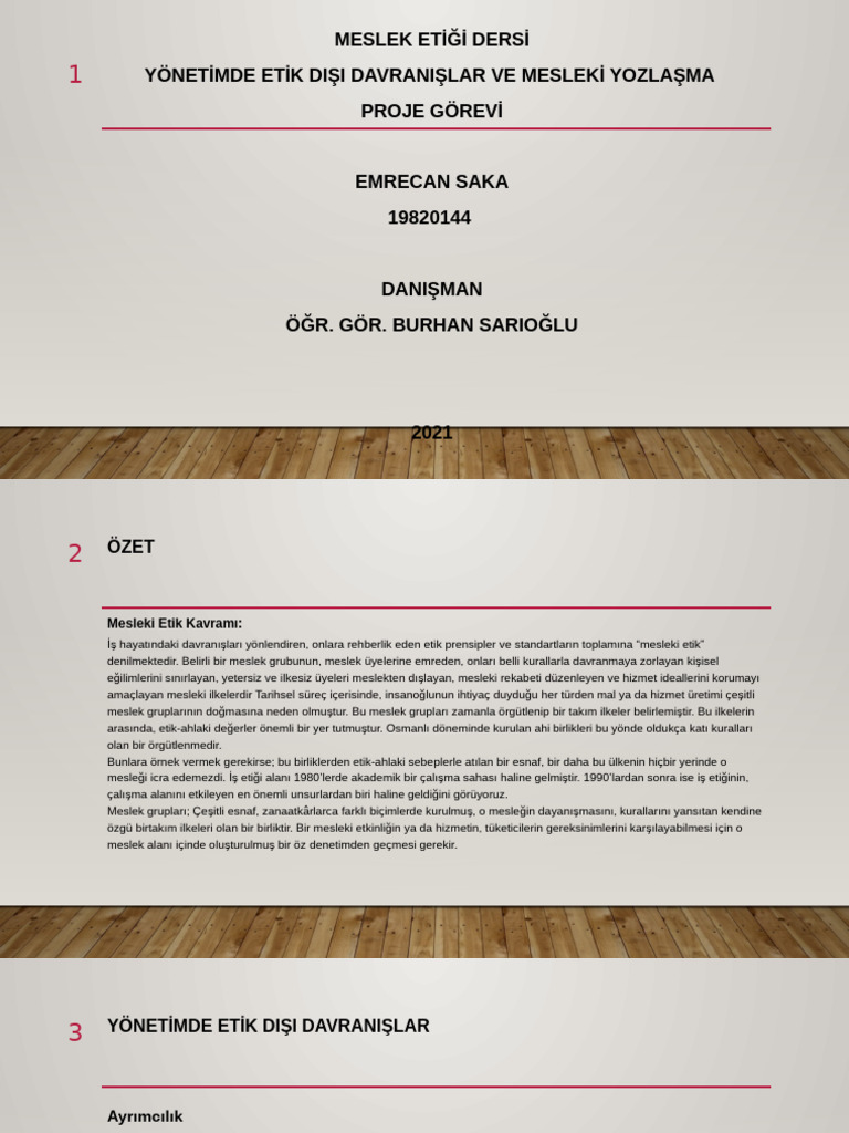 Meslek Etiği Sunum | PDF