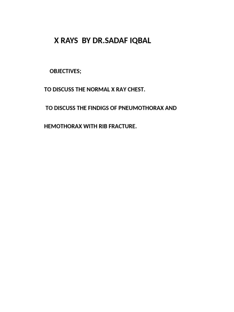 X RAYS | PDF