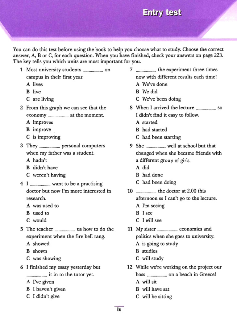 Grammar Test | PDF