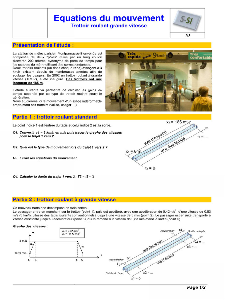 TD Trottoir Roulant | PDF