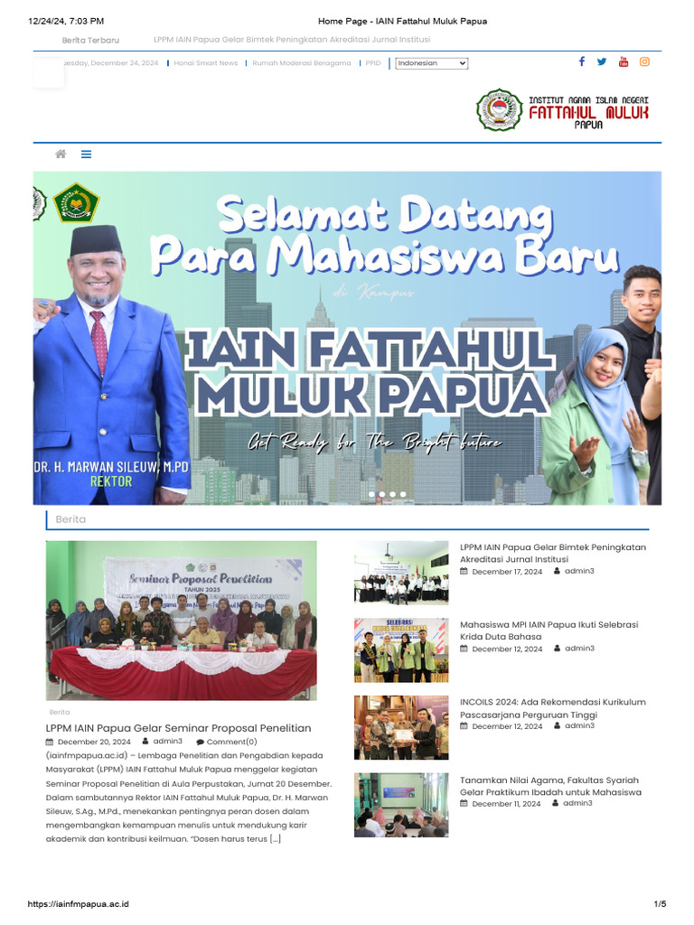 Home Page - IAIN Fattahul Muluk Papua | PDF