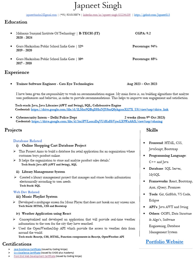 Jap Nett Resume Update | PDF | Web Development | Databases